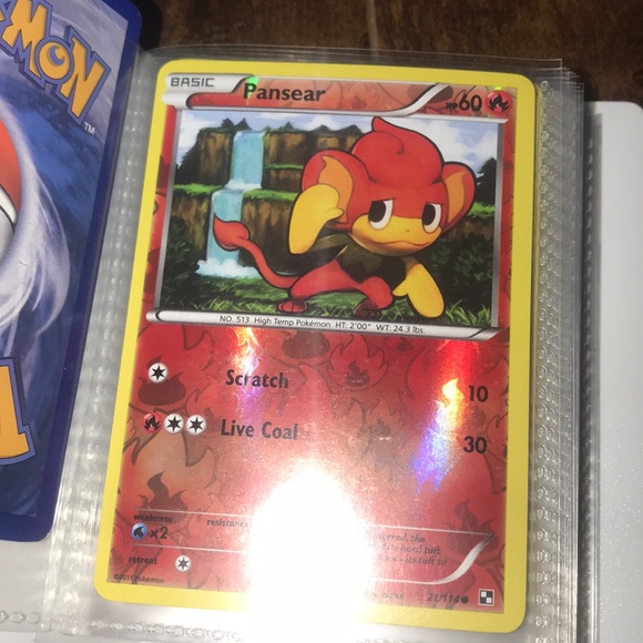 Pokemon | Other | 21 Pansear Pokmon Card Rare | Poshmark